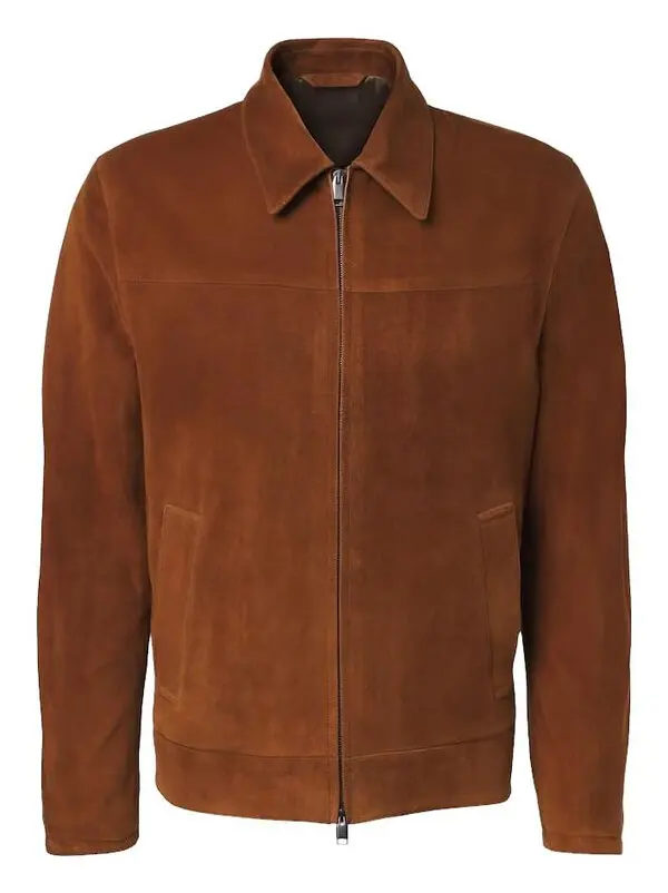 Brioni Suede Blouson - Brown