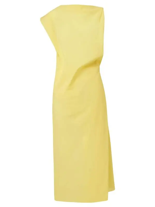 Jacquemus Cotton-blend Poplin Midi Dress - Yellow