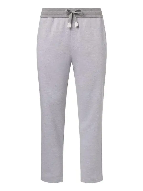 Brioni Cotton-blend Jersey Sweatpants - Grey