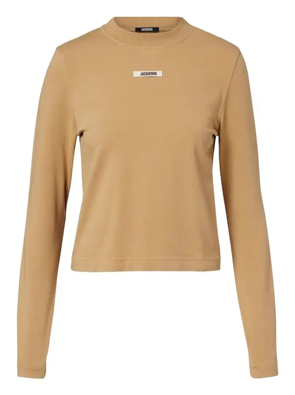 Jacquemus Gros Grain Cotton-blend T-shirt - Beige