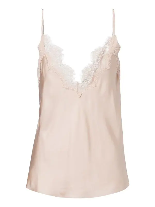 RÓHE Lace-trimmed Silk Camisole - Pink