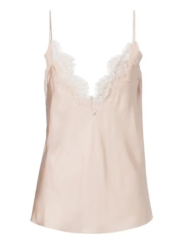 RÓHE Lace-trimmed Silk Camisole - Pink