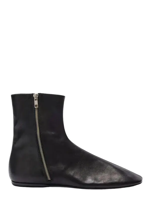 Dries Van Noten Zipped Leather Sock Boots - Black