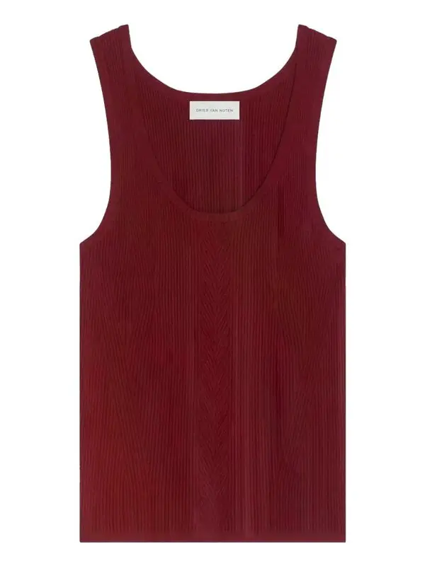 Dries Van Noten Scoop-neck Vest - Red