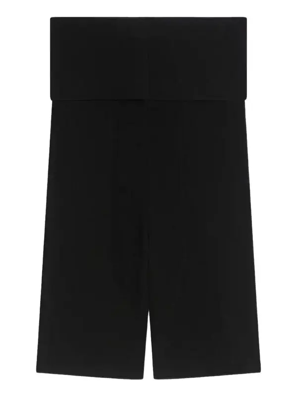 Dries Van Noten Rib Knit Biker Shorts - Black