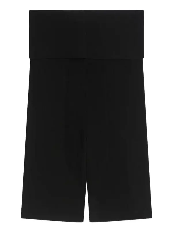 Dries Van Noten Rib Knit Biker Shorts - Black
