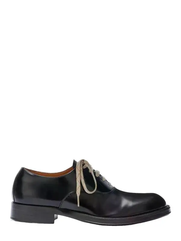 Dries Van Noten Leather Oxford Shoes - Black