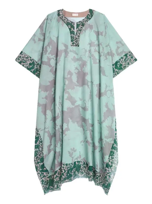 Dries Van Noten Printed Kaftan - Blue