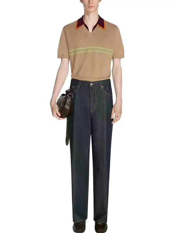 Dries Van Noten Button-fastening Loose Fit Jeans - Blue