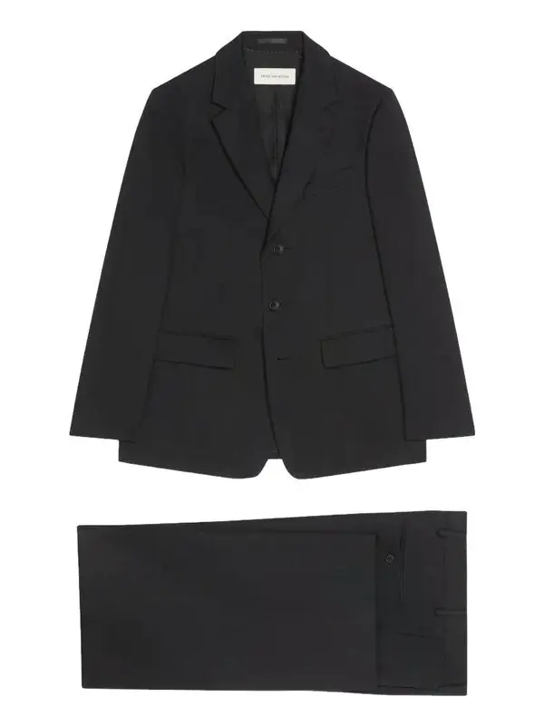 Dries Van Noten Flap-pocket Single Breasted Suit - Black