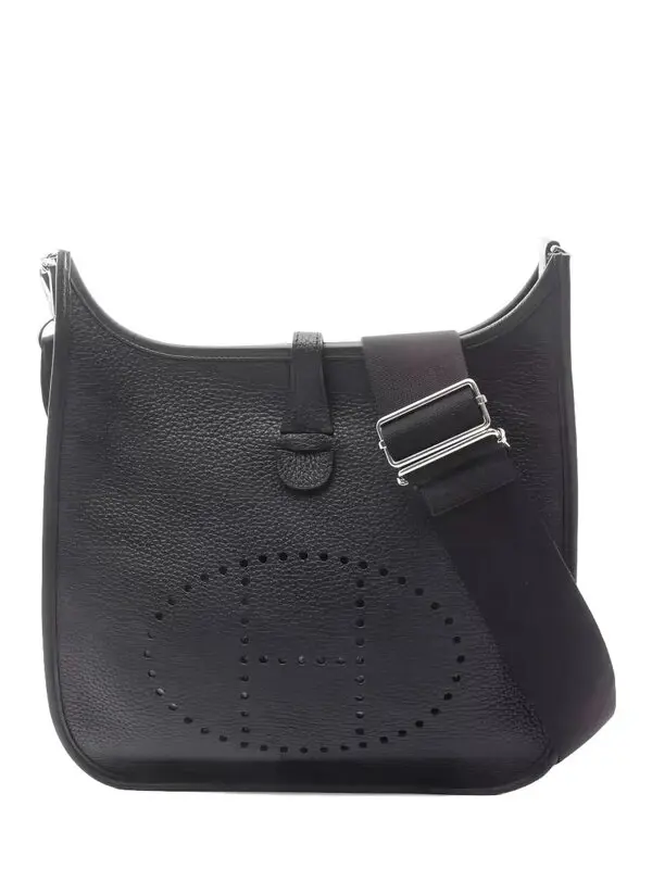 Hermès 2023 Pm Evelyn Iii Troyes Shoulder Bag - Black