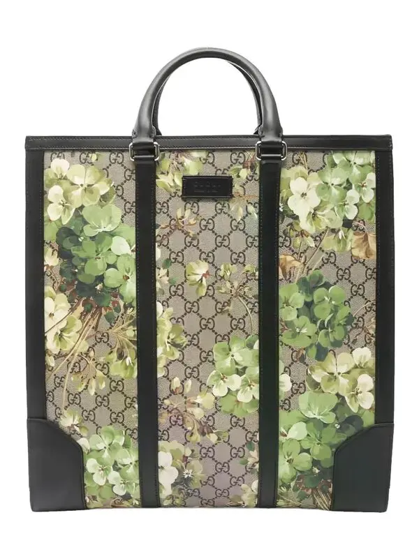 Gucci 2010s Gg Supreme Blooms Tote Bag - Green
