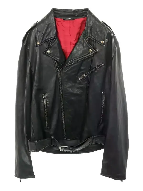 Gucci Zipped Leather Jacket - Black
