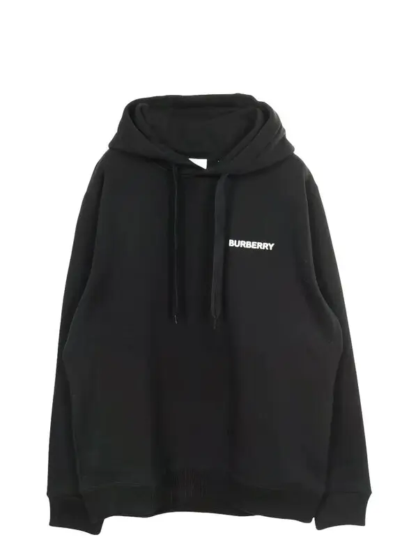 Burberry Print Cotton Hoodie - Black