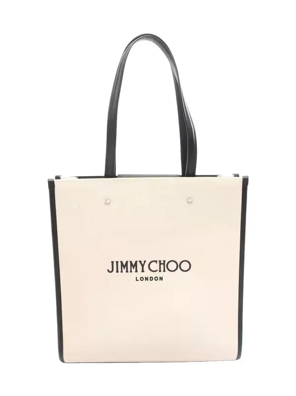 JIMMY CHOO 2010s Logo Tote Bag - Neutrals