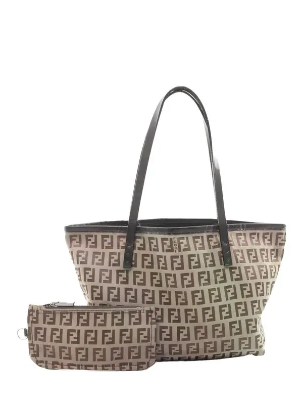Fendi 2000s Zucchino Canvas Shoulder Bag - Neutrals