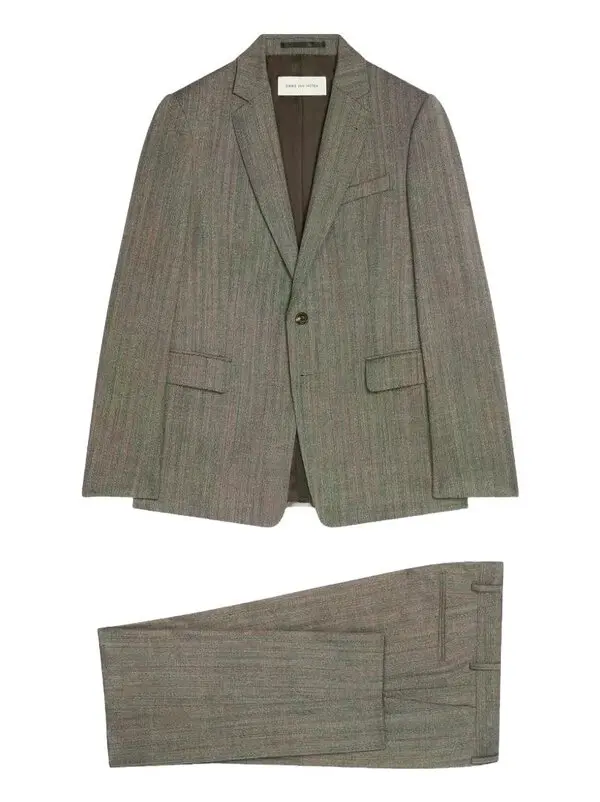 Dries Van Noten Flap-pocket Suit - Brown