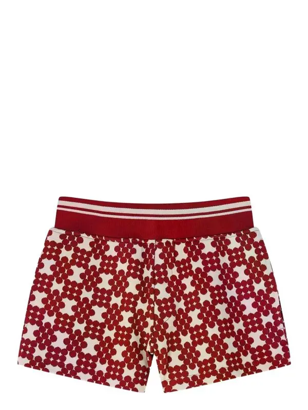 Dries Van Noten Ribbed Jacquard Shorts - Red