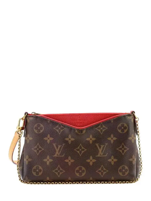 LOUIS VUITTON Pallas Monogram Canvas Clutch - Brown