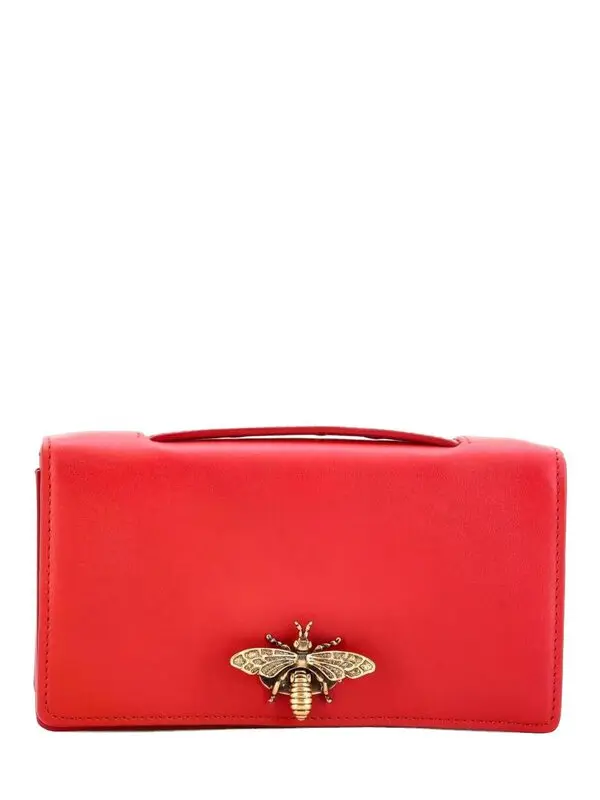 Dior Bee Leather Clutch - Red