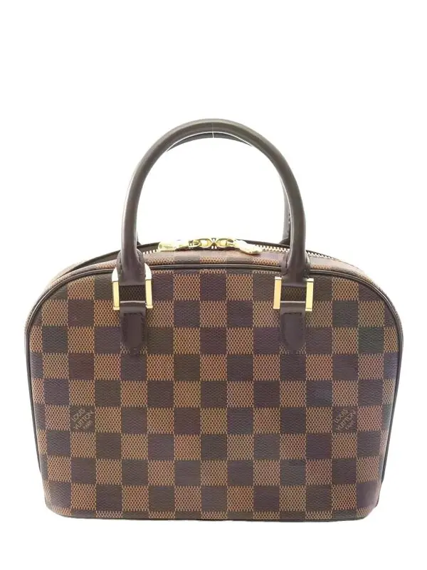LOUIS VUITTON 2003 Mini Saria Check Tote Bag - Brown