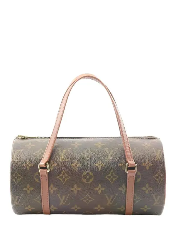 LOUIS VUITTON 1997 Papillon 26 Monogram Cylinder Handbag - Brown
