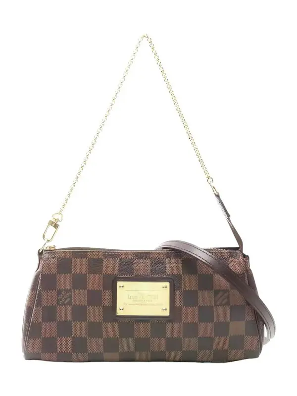 LOUIS VUITTON 2010 Eva Damier Ebene Shoulder Bag - Brown