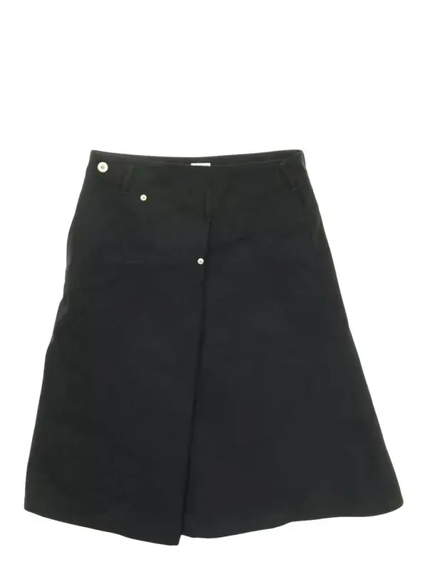 Loewe 2010s Cotton Midi Skirt - Black