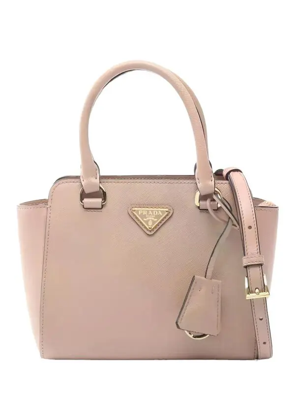 Prada Logo-plaque Two-way Tote Bag - Pink