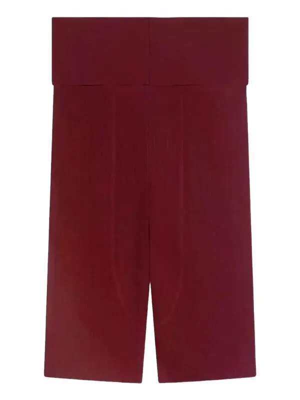 Dries Van Noten Rib Knit Biker Shorts - Red