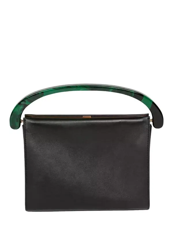 Dries Van Noten Leather Handheld Bag - Black