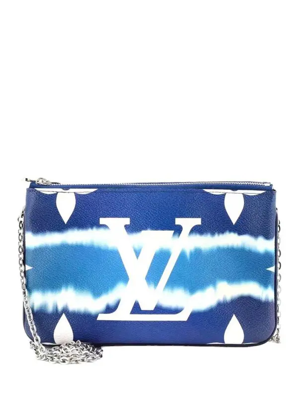 LOUIS VUITTON Double Zip Pochette Limited Edition Escale Monogram Giant - Blue