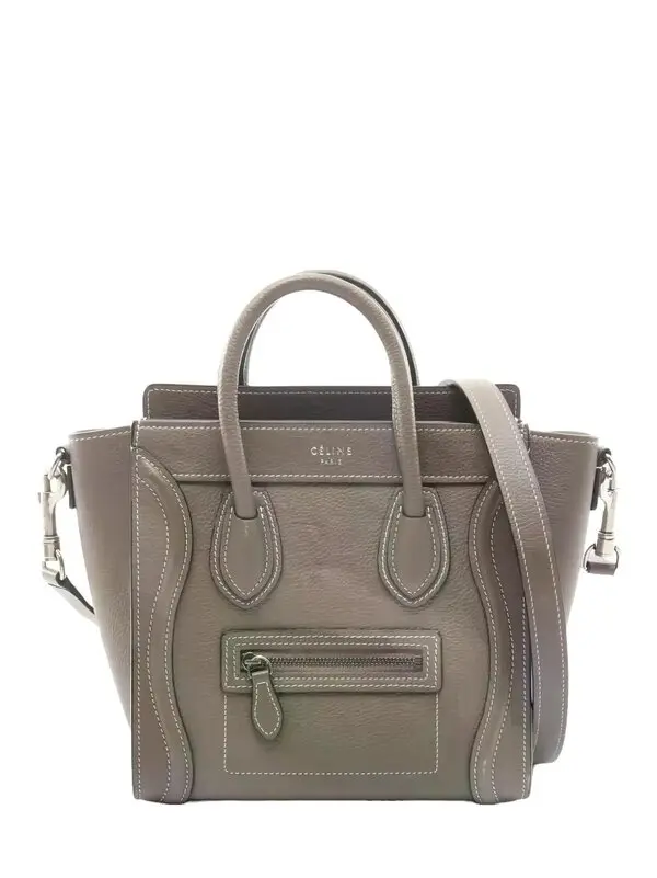Celine 2000s Leather Tote Bag - Grey