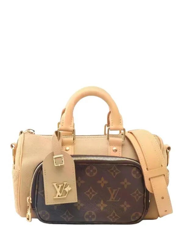 LOUIS VUITTON 2010s 25 Keepall Bandouliere Monogram Tote Bag - Neutrals