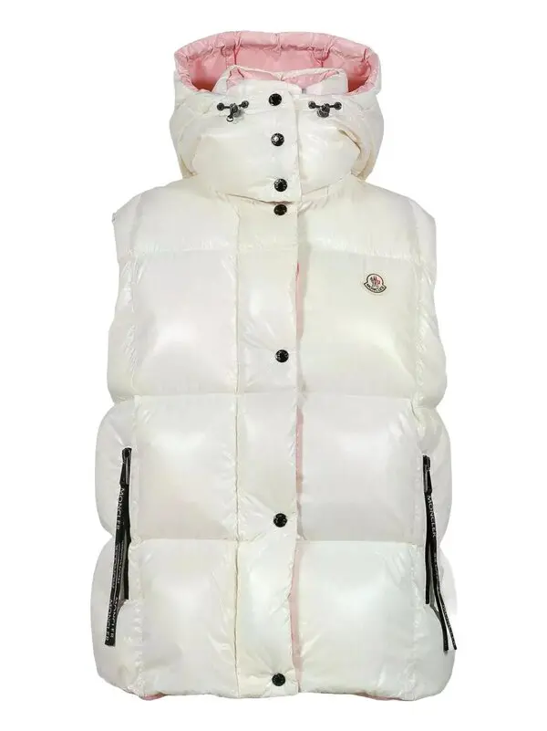 Moncler Luzule Hooded Padded Gilet - White