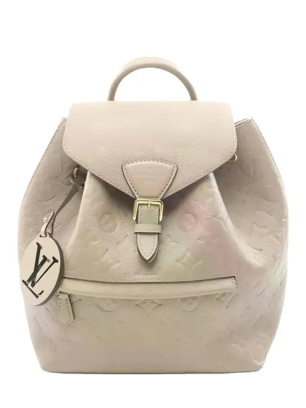 LOUIS VUITTON 2021 Pm Montsouris Monogram Leather Backpack - Neutrals