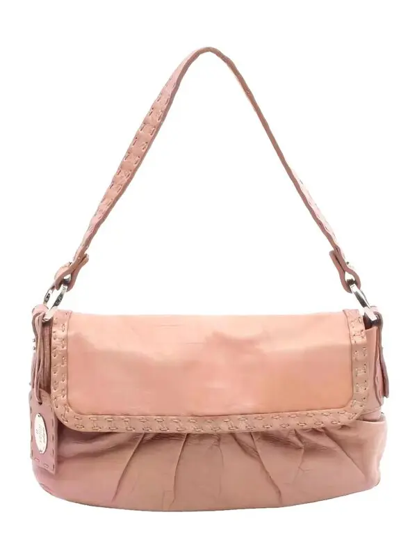 Fendi 2010s Selleria Leather Shoulder Bag - Pink