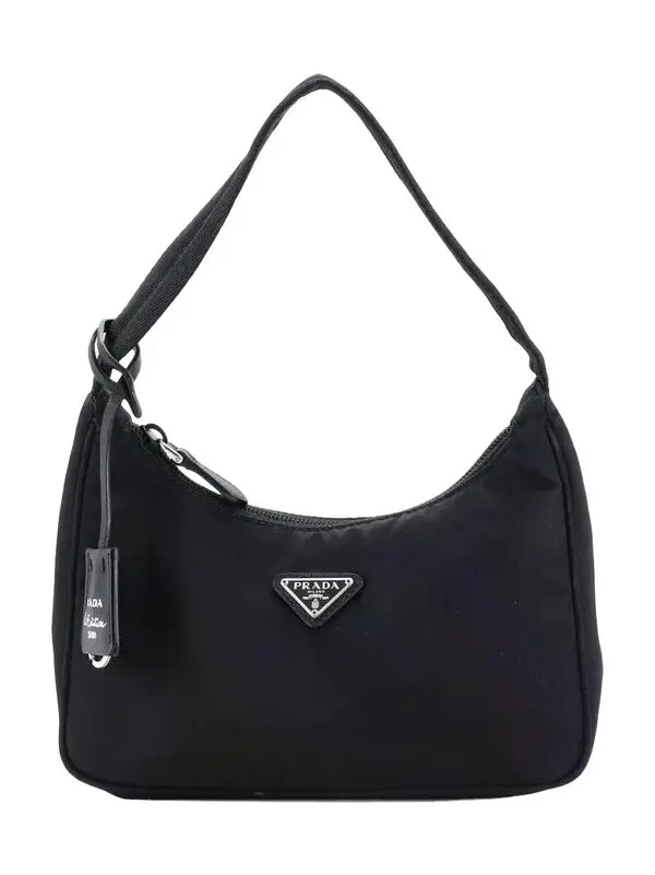 Prada Re-edition 2000 Tessuto Mini Hobo Bag - Black
