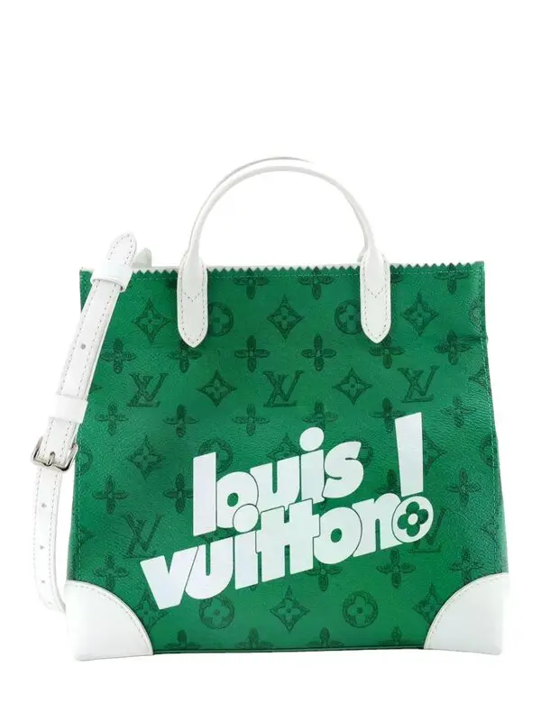 LOUIS VUITTON Everyday Signature Monogram Canvas Satchel - Green