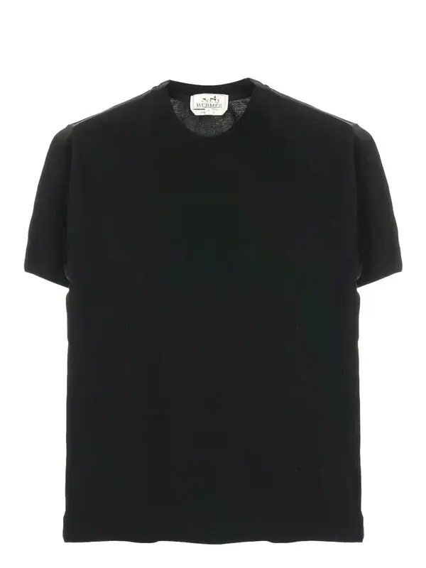 Hermès 2010s Embroidery Pocket T-shirt - Black