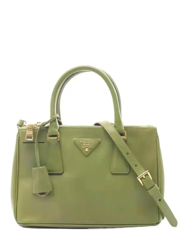 Prada 2010s Galleria Leather Tote Bag - Green