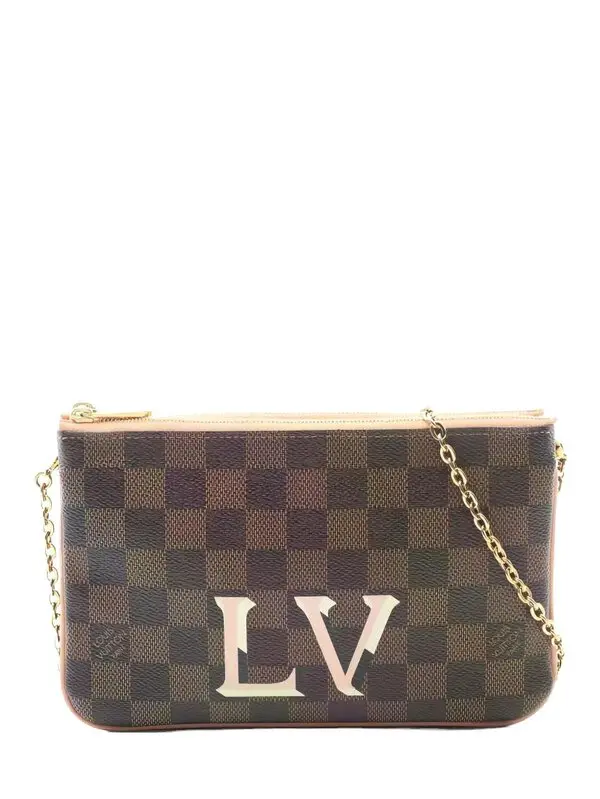 LOUIS VUITTON Chain-strap Double-zip Crossbody Bag - Brown