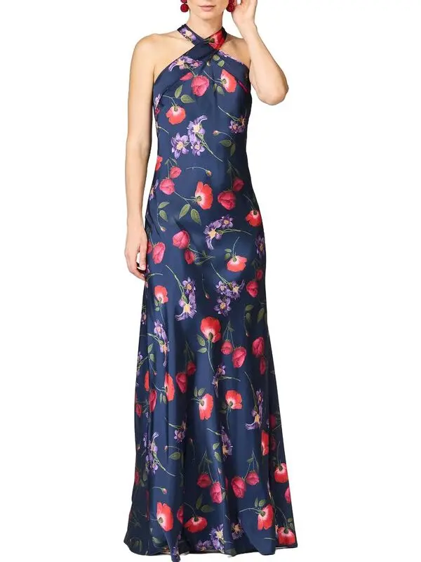 Sachin & Babi Laurant Floral Gown - Midnight Jardin