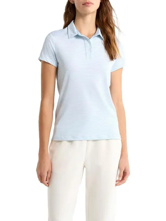 SWANNIES Kayla Polo Top - Sky-white