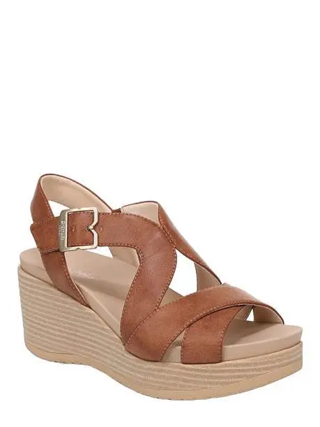 Dr. Scholl'S Cali Beach Platform Wedge Sandals - Honey