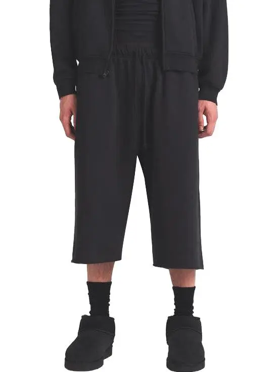 SKIMS Relaxed Long Shorts - Washed Onyx