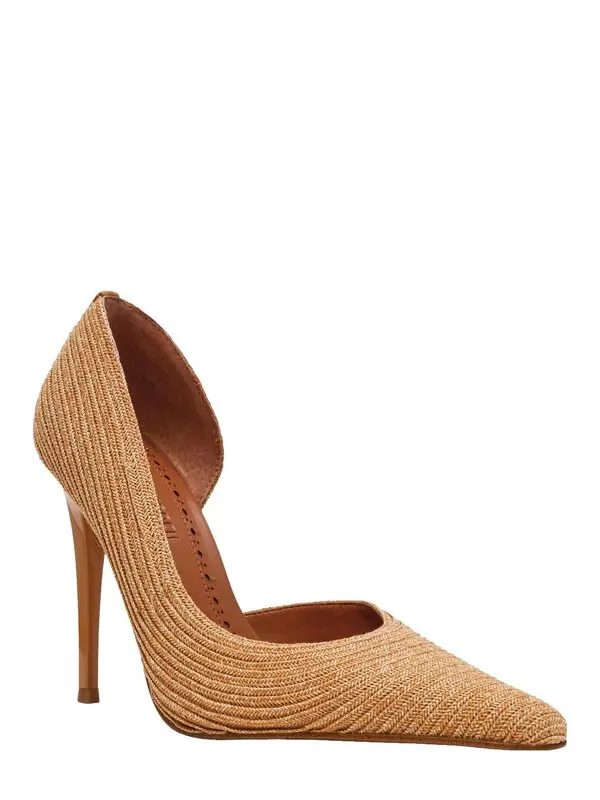 Steve Madden Raffia Half D'orsay Pumps - Natural Raffia
