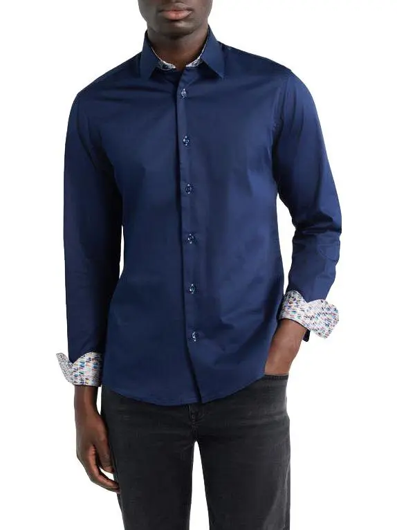SIRAGUSA Sinai Collection Cotton Dress Shirt - Mango