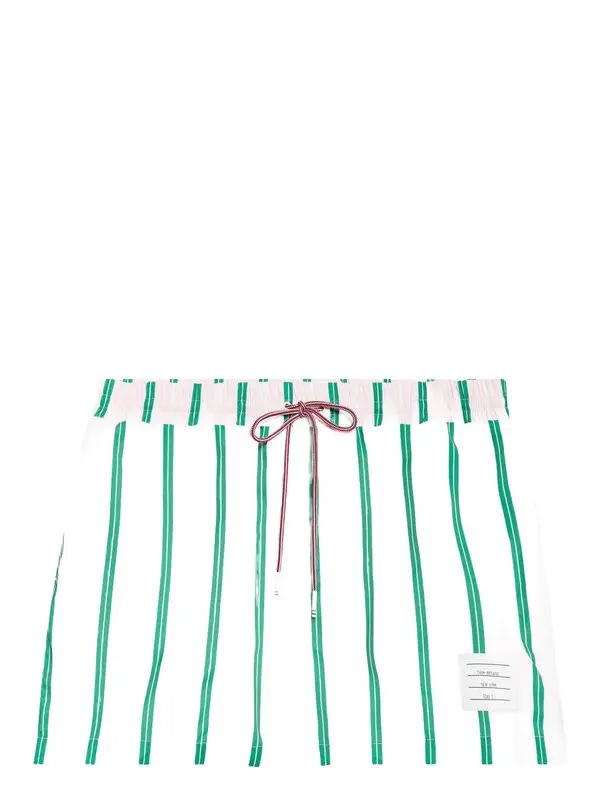 Thom Browne Striped Swim Trunks - Light Pink