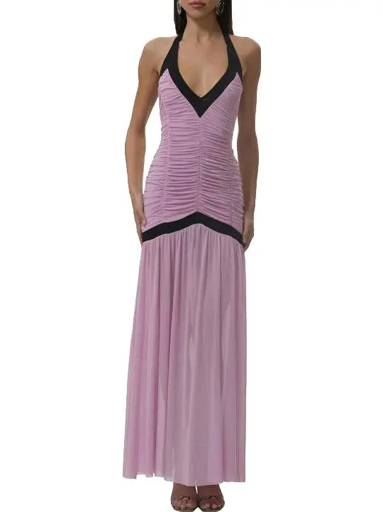 AFRM Melissa Shirred Maxi Dress - Orchid Bouquet